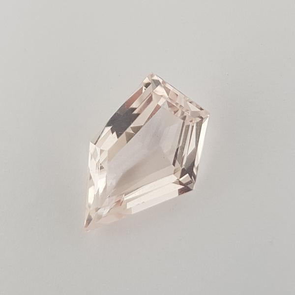 3.44ct Fancy Pentagon Cut Morganite 14x9mm — Dynagem